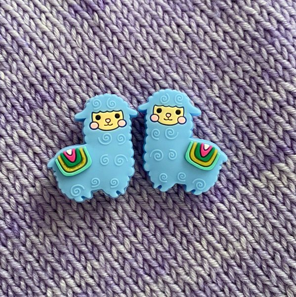Llama 🦙 needle stoppers (blue) (4 ply) | Strawberry Patches
